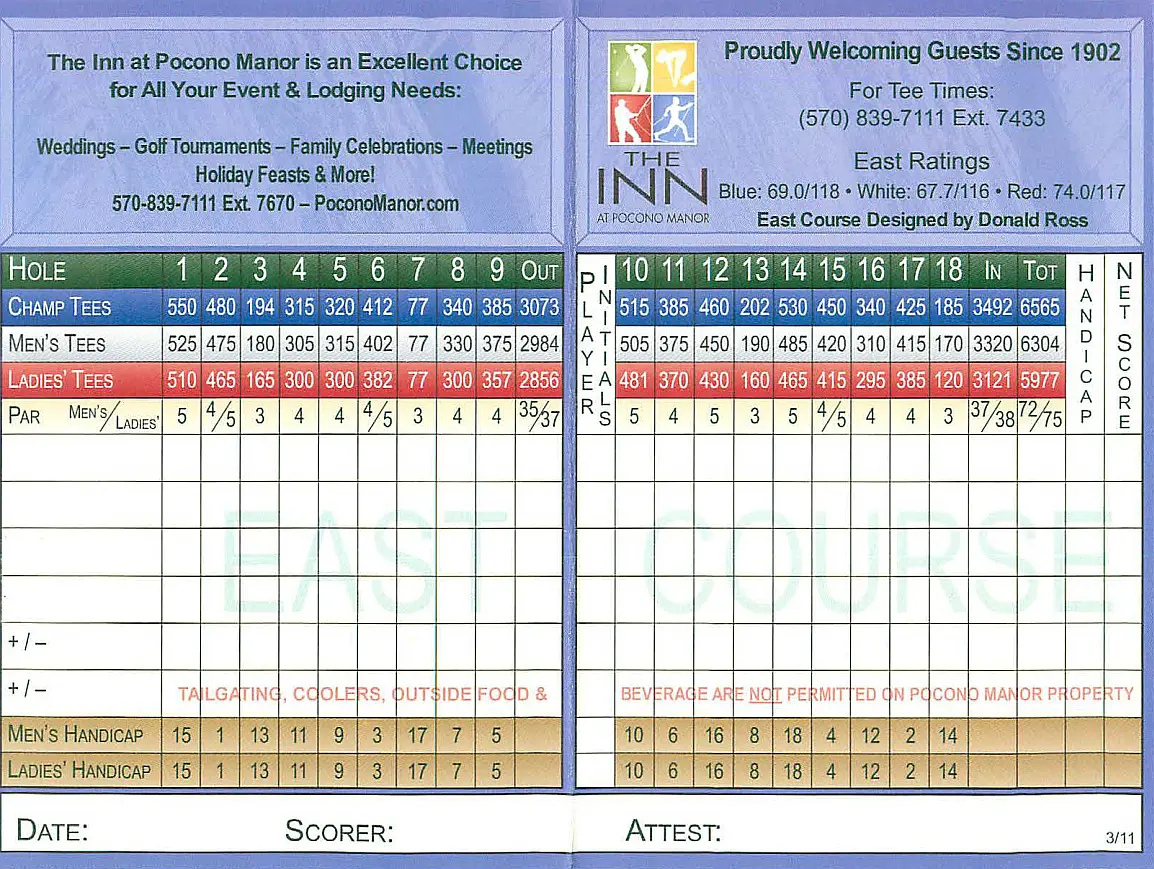 Pocono Manor Golf Club - William S. Flynn Society